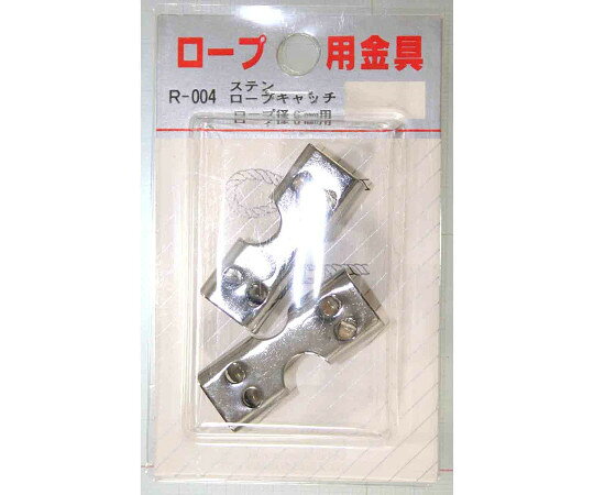 ●簡易作業でしっかり締付が出来、ステンレス・スチール材で耐候性が良い。●ロープ端末をループ状にした時のロープ締め金具。●ロープ径(mm)：6●A(mm)：12.5●B(mm)：7●C(mm)：38●材質：ステンレス●入数：2個入