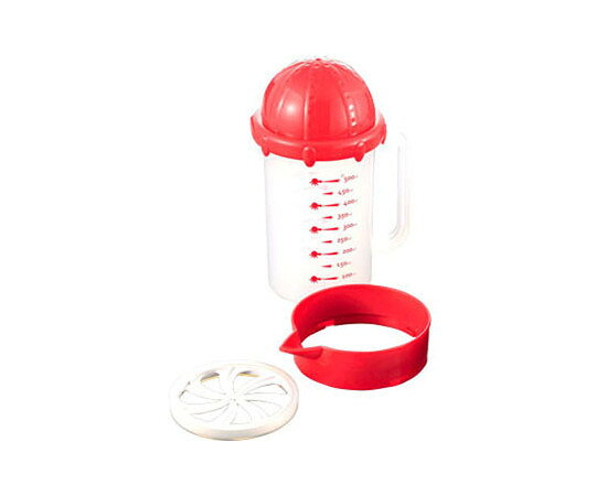 ●材料を入れてシャカシャカシェイク！●材質：ふた/ポリプロピレン（耐熱100度　耐冷-20度）、容器/ポリプロピレン（耐熱70度　耐冷-20度）、フィン/ABS樹脂（耐熱80度　耐冷-20度）、フィンパッキン/シリコーンゴム（耐熱140度　...