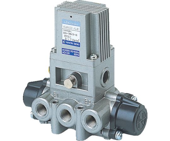 日本精器 4方向電磁弁8AAC100V7Mシリーズシングル BN-7M43-8-E100 1台●パイロット式4方向電磁弁です。●交流（AC）用・直流（DC）用の製作が可能です。●有効断面積（mm2）：25●接続口径：Rc1/4●電源（V）：...