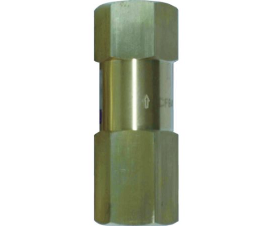 日本精器 高圧ラインチェック弁　10A BN-9L21H-10-CFB-V 1個●圧力5MPaまで使用できます。●パッキンはフッ素ゴムを使用しています。●エアの逆流を防ぎます。●有効断面積（mm2）：18●接続口径：Rc3/8●使用流体：空...