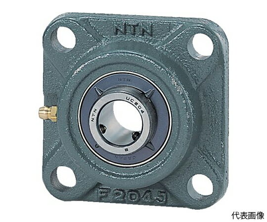 NTN G　ベアリングユニット（止めねじ式）軸径35mm全長117mm全高117mm UCF207D1 1個●軸受箱の形状が角形で4本のボルトにより機械の側壁などに取り付けるようになっており、軸受周りの構造も簡単で取り付けも簡易なため、フラ...