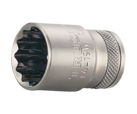 トラスコ中山 ソケット　12角タイプ　差込角12.7　対辺21mm T4-21W 1個●スタンダードタイプです。●ノンクロムメッキ処理で、環境に優しいです。●12角設計で、作業しやすいです。●対辺寸法（mm）：21●差込角（mm）：12.7...
