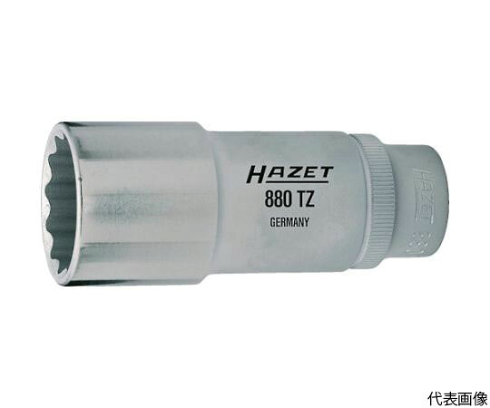 HAZET ディープソケットレンチ（12角タイプ・差込角9.5mm・対辺14mm） 880TZ-14 1個●深い位置にあるボルトナットに適した12角（12ポイント）ディープソケットです。●トラクションプロファイル（六角内の面でトルクを受ける...