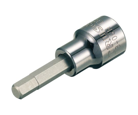 トラスコ中山 ヘキサゴンソケット8mm（差込角9.5mm） T3-08H 1個●ノンクロムメッキ処理で、環境に優しいです。●ラチェットハンドルに差し込んで、六角穴付ボルトの締め付けが素早く行えます。●対辺寸法（mm）：8●差込角（mm）：9...