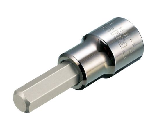 トラスコ中山 ヘキサゴンソケット8mm（差込角12.7mm） T4-08H 1個●ノンクロムメッキ処理で、環境に優しいです。●ラチェットハンドルに差し込んで、六角穴付ボルトの締め付けが素早く行えます。●対辺寸法（mm）：8●差込角（mm）：...