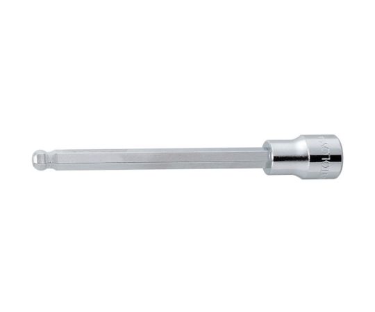 ミトロイ（水戸工機） 3/8　ヘックスソケット　ボールポイント　ロング　5mm 305BHTL 1個●ボールポイントタイプです。●差込角9.5mm用です。●作業における六角穴付ボルトや止めネジなどの締めゆるめ用に。●対辺寸法（mm）：5●差...