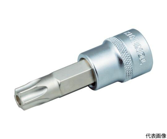TONE ヘックスローブソケット トルクスソケット（いじり防止タイプ） T45 差込角9.5mm 先端寸法7.77mm 3TX-T45H 1個●いじり防止タイプです。●早回しに便利なローレット加工仕上げです。●呼びNo.：T45●差込角（m...
