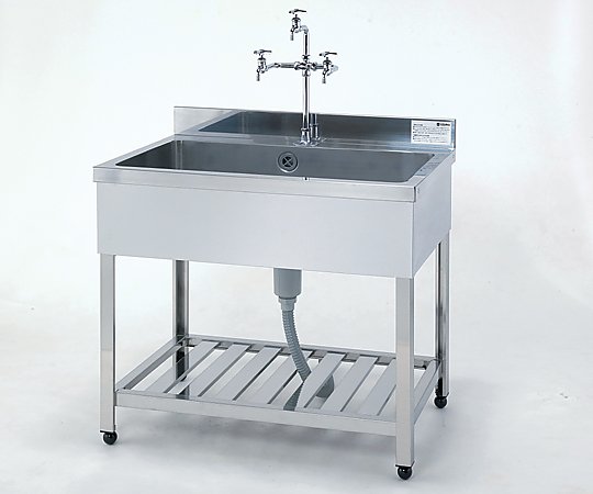 アズワン 流し台　1800×600×800mm　（SUS430） HPK1-1800-430 1台●サイズ（mm）：1800×600×800●重量（kg）：36●流し材質：ステンレス（SUS430）●本体材質：ステンレス（SUS430）●水...