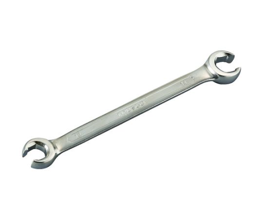 トラスコ中山 両口フレアーナットレンチ8mm×10mm TFW-0810 1丁●ブレーキパイプなどにあるボルトをなめずに回す工具です。●仕上面は美しく、肌触りがよく重量感があります。●カーメンテナンスに便利です。●対辺寸法（mm）：8×10...