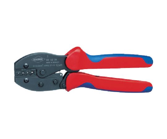 KNIPEX 圧着ペンチ　プレシフォース　220mm 9752-35 1丁●最適なハンドル位置、軽量なボディー、ショートタイプのデザイン、人間工学に基づいたハンドル形状により大変作業しやすくなっています。●ハンダ付けを必要としない端子などの...