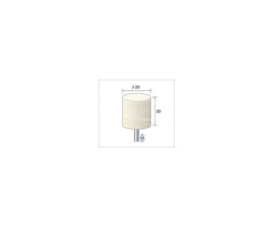 ナカニシ フェルトバフソフトタイプ（1Pk（袋）=10本）円筒（ソフト）外径20mm 53341 1パック(10本入)●高品質の羊毛を圧縮し、切削加工により外径を丁寧に仕上げています。●均質性と適度な弾力性が研磨仕上げ面をランクアップさせま...