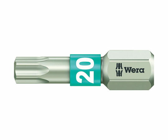 Wera 3867/1　ステンレストーションビット　トルクス20X25 071034 1本●専用のビットホルダ（053923）と併用することで、3つのトーション（トライトーション）が作用し、ビットの長寿命化を実現しています。●刃先：T20●...