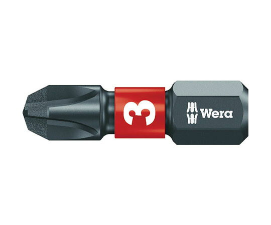 Wera 851/1IMPDC　インパクトビット　+3 057617 1本●別売のインパクタービットホルダ（057675、057676）と一緒に使用することでさらに、寿命が伸び、コスト削減に貢献します（トライトーション効果）。●刃先にダイヤ...
