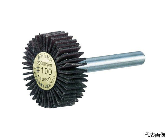 トラスコ中山 ダイヤ軸付フラップホイール　オールダイヤ　Φ30X軸径6　400# P-DF3010-6A 400 1個●ガラス、石材など非鉄金属用。高い研磨力で精密仕上げができます。●電着本格ダイヤシートを使用しています。●難削材の表面研磨...