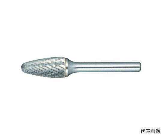 トラスコ中山 超硬バー　砲弾型　Φ9.5X刃長19X軸6　コースカット TH3C095 1本●チップポケットを大きくすることにより切屑を排出しやすくし重切削に適しています。●あらゆる金属、非鉄金属、樹脂などの研削、バリ取り、面取りから溶接の...