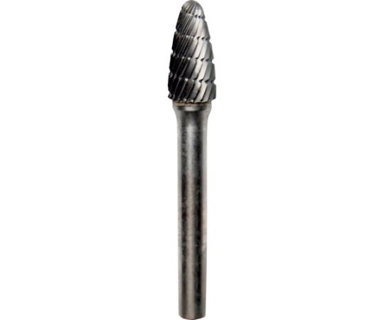 ニューレジストン 超硬バー ツクシcカット 刃径10×刃長19×軸径6×軸長46 ロー付 TCBT9600C 1本●切削からバリ取りまで、各種金属加工に幅広くご使用いただけます。●切粉が小さく、高張力鋼に有効です。●形状：ツクシ（ダブルcカ...