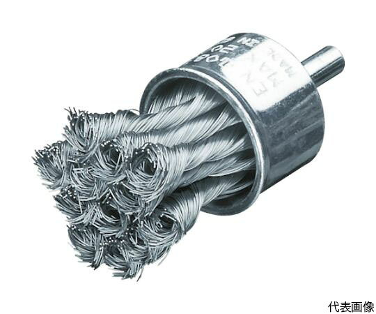 LESSMANN 軸付ノット型エンドブラシ Φ29 高張度鋼線 0.50 456298 1個●高品位の線材を使用したノット（ひねり）加工品で、高い研削力と研掃力に優れている長寿命品です。●回転することで毛先が開き、パイプ内も効率的に作業でき...
