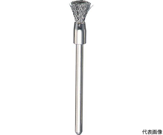 トラスコ中山 まとめ買い　エンド型ブラシ　ステンレス0.1XΦ5X軸Φ3　50入 53E-4-50P 1箱(50本入)●50本入のお買い得パックです。●軸付なので取り付け交換が容易です。●コンパクトで高速回転のため操作しやすく、作業性に優れ...
