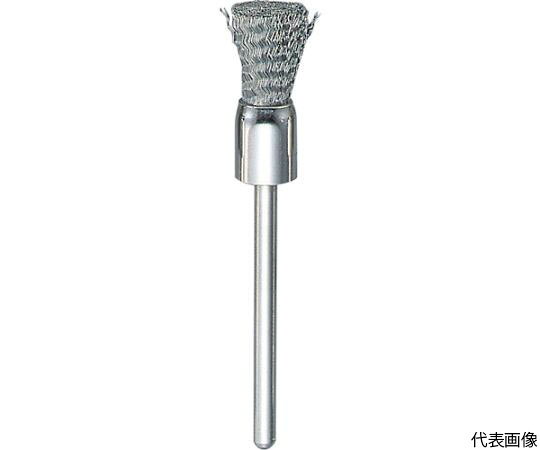 トラスコ中山 まとめ買い　エンド型ブラシ　ステンレス0.1XΦ8X軸Φ3　50入 83E-4-50P 1箱(50本入)●50本入のお買い得パックです。●軸付なので取り付け交換が容易です。●コンパクトで高速回転のため操作しやすく、作業性に優れ...