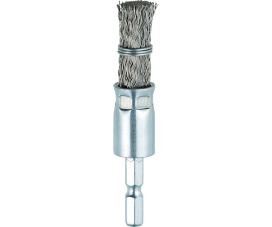 トラスコ中山 六角軸筒型ブラシΦ15X6.35　SUS　0.3　くくりタイプ TEB6-15SUS 1本●六角軸タイプですので電動インパクトドリルなどで使用できます。●線材の中央を針金で縛っているため、回転時に線材が広がりにくくなっています...