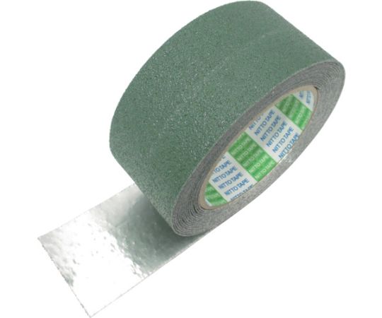 日東電工 アンチスキッドテープ（屋外用） AS-127 凹凸面用 1.0mm×100mm×5m グリーン AS-127BOX-100G 1巻●階段、スロープなどの滑りやすい箇所や危険を伴う作業場でのスリップを防ぐテープです。●アルミ基材なの...