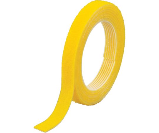トラスコ中山 マジックバンドR結束テープ両面幅　10mm長さ1.5m黄 MKT-1015-Y 1巻●片面にプラスチックフック・片面に織物ループの付いた両面タイプのマジックテープ?です。●プラスチックフックのため、強い係合力で結束に利用できま...