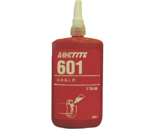 ヘンケルジャパン はめ合い固定剤　601　250ml 601-250 1本●ねじや軸などの金属部品のすき間に入り空気がしゃ断されると硬化します。（空気にふれているときは硬化しません）●ギヤ、シャフト、プーリーなどの金属部分のすき間はめによる...