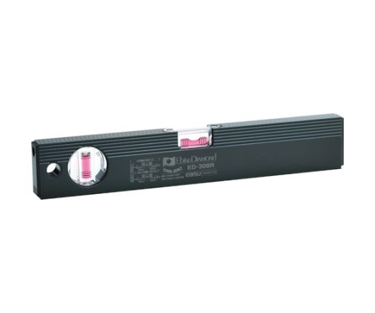 エビス（水平器） 磁石付ベーシックレベルブラック　300mm　ブラック/レッド ED-30MBR 1個●樹脂製フラット型サイドキャップ付で建材等を傷つけません。●水平気泡管は拡大レンズ付きで大変見やすく、精度調整機構付で便利です。●測定基準...