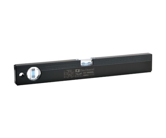 エビス（水平器） 磁石付ベーシックレベルブラック　380mm　ブラック/ブルー ED-38MBBL 1個●樹脂製フラット型サイドキャップ付で建材等を傷つけません。●水平気泡管は拡大レンズ付きで大変見やすく、精度調整機構付で便利です。●測定基...