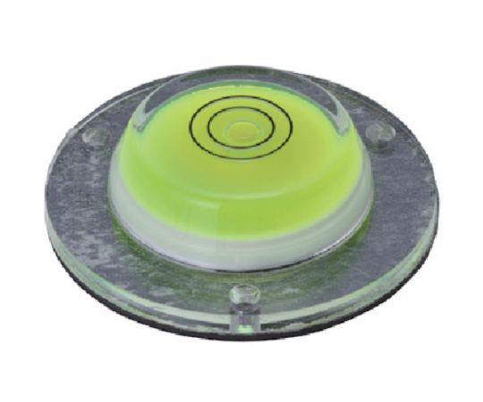 エビス（水平器） 磁石付丸型レベル ED-CIM 1個●水平面全方向が測定できます。●機械・器具などにビスで取り付けて使用できます。●小さくて携帯に便利です。●水平測定に。●高さ（mm）：12.2●マグネット：1面●色：透明●気泡管色：グリ...