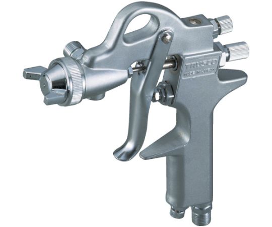 トラスコ中山 スプレーガン重力式　ガンのみ　ノズル径Φ1.3 GSG-13 1台●吹き付け方向が塗料容器の位置で自由に選べます。●小物の中塗、上塗に。●色替えが多い塗装に。●ノズル径（mm）：1.3●所要圧縮機（kW）：0.75〜1.5●空...