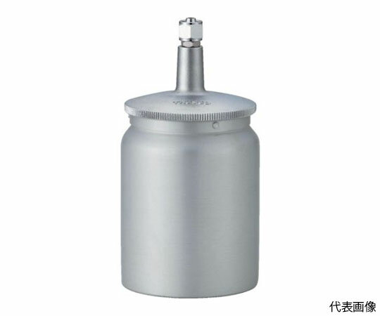 トラスコ中山 塗料カップ　吸上式用　容量1.0L　取付G3/8 SC-10-3 1個●吸上パイプの内外面にクロムメッキを施し、塗装後の洗浄がしやすいです。●カップ底部だけ取り外しができます。●底面が平らなので、塗料が入った状態で置くことがで...
