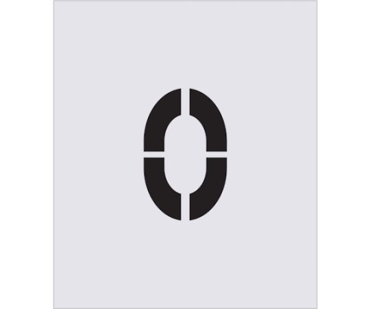 IM ステンシル　0　文字サイズ150×95mm AST-60 1枚●吹付用のステンシルプレートです。●ポリプロピレンの薄い板のため曲面にそわせて使用することができます。●材質がポリプロピレンのため、使用後の処理も簡単です。●駐車場などの吹...