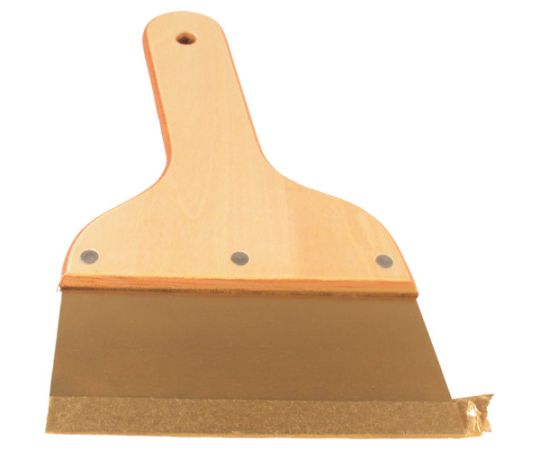 大田製作所 へら ゴールデンパテット ジョイントパテ専用 200×120mm NO2004 1本●弾力性のよいばね鋼を使用し、手が疲れないよう先を研磨加工し、先が薄くなっています。●パテの下地用地ベラ。●ジョイントパテ専用。●全長（mm）：...