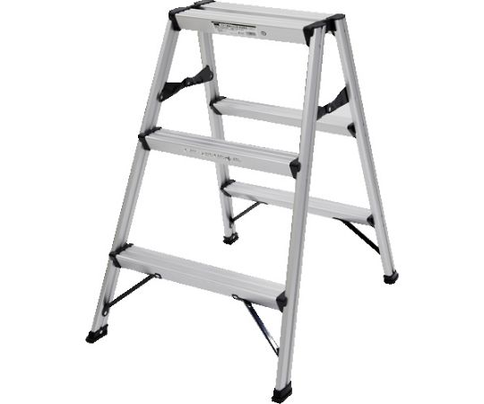 トラスコ中山 アルミ製踏台　3段　高強度型　シルバー TSAF-3-SV 1台●補強が施されており、頑丈で堅牢なつくりのアルミ製踏台です。●事務所から工場まで多様な現場。●最大使用質量（kg）：130●天板高さ（m）：0.79●天板寸法（m...
