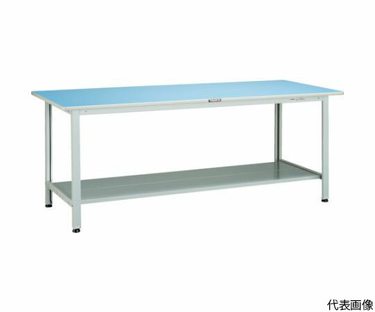 トラスコ中山 BO型軽量作業台　1500X600　下棚2枚付 BO-1560LT2 1台●青色の天板には鎮静作用と視認性が高まる効果があります。●分割できる下棚2枚（AELT型）で広い保管スペースを確保できます。●青色ポリ化粧天板を使用し、...