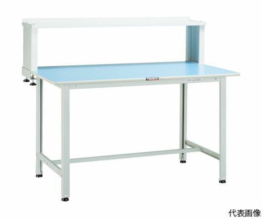 トラスコ中山 BO型軽量作業台　1200X600　上棚付 BO-1260YURB 1台●後付仕様の上棚（YUR-B型（W））で作業スペースを有効に利用できます。●青色の天板には鎮静作用と視認性が高まる効果があります。●青色ポリ化粧天板を使用...