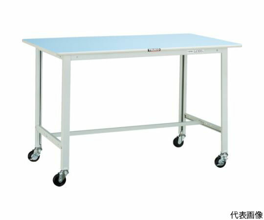 トラスコ中山 BO型軽量作業台　900X600　車輪付 BO-0960C75 1台●移動自由なストッパー付キャスター作業台は作業場所を選びません。●青色の天板には鎮静作用と視認性が高まる効果があります。●青色ポリ化粧天板を使用し、目に優しく...