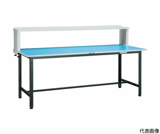 トラスコ中山 BE型軽量作業台　1800X600　上棚付 BE-1860YURB 1台●青色の天板には鎮静作用と視認性が高まる効果があります。●奥行260mmの上棚を設置することで、上部の空間を有効活用することができます。●青色ポリ化粧天板...