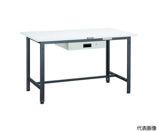 トラスコ中山 RAE型作業台　1800X900XH740　薄型1段引出付　DG色 RAE-1809UDK1 DG 1台●引出しは使い勝手に応じて使いやすい位置に取り付けできます。●膝上で邪魔にならない薄型の引出し付です。●主要部が溶接構造の...