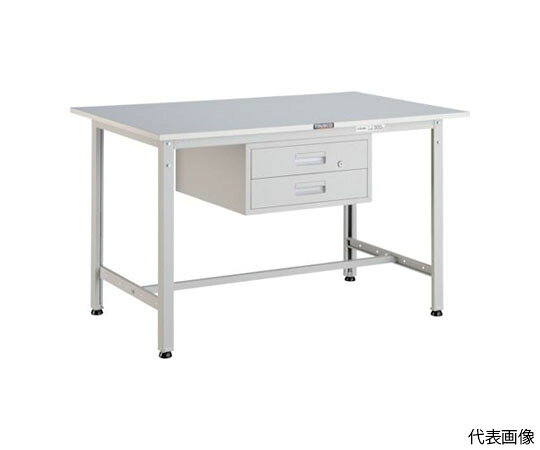 トラスコ中山 RAE型作業台　900X600XH740　2段引出付　W色 RAE-0960F2 W 1台●仕分けに便利な2段引出し付です。●引出しは使い勝手に応じて使いやすい位置に取り付けできます。●主要部が溶接構造のため、耐久性に優れてい...