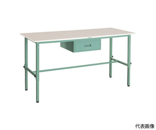 トラスコ中山 RAEM型高さ調節作業台　1800X900　1段引出付 RAEM-1809F1 1台●650〜950mmの間で50mmピッチの高さ調節が可能です。●引出しは使い勝手に応じて任意の場所に取り付け可能です。●天板材質：リノリューム...