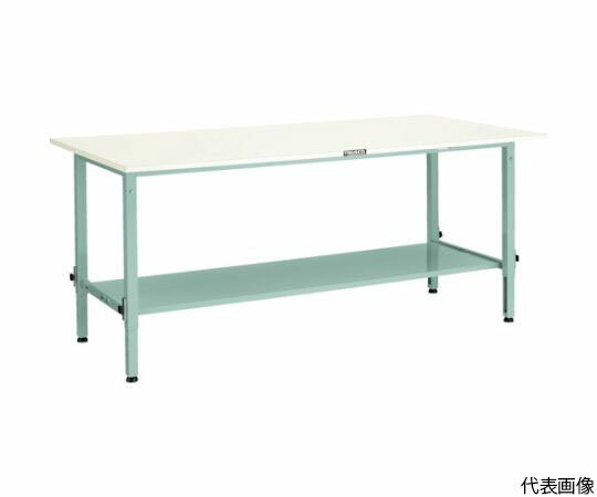 トラスコ中山 AEM型高さ調整作業台　1800X900　下棚2枚付　W色 AEM-1809LT2 W 1台●650〜950mmの間で50mmピッチの高さ調節が可能です。●下棚を設置することで物を置くことができます。●高さ調節が650〜950...