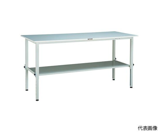 トラスコ中山 RAEM型高さ調整作業台　900X600　下棚2枚付　W色 RAEM-0960LT2 W 1台●650〜950mmの間で50mmピッチの高さ調節が可能です。●下棚を設置することで物を置くことができます。●高さ調節が650〜95...