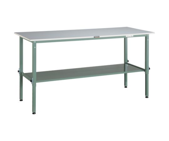 トラスコ中山 RAEM型高さ調節作業台　1800X750　下棚2枚付 RAEM-1800LT2 1台●650〜950mmの間で50mmピッチの高さ調節が可能です。●下棚を設置することで物を置くことができます。●高さ調節が650〜950mm（...