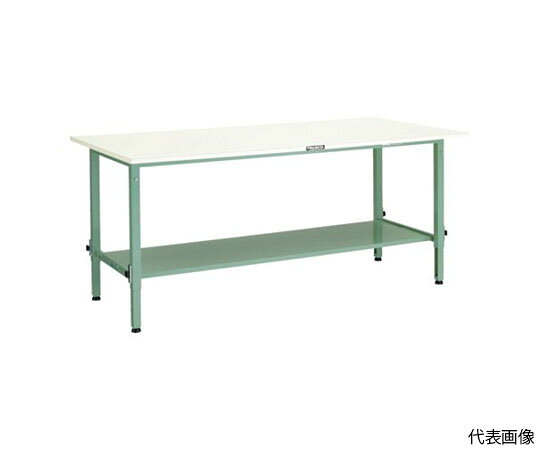 トラスコ中山 RAEM型高さ調節作業台　1800X900　下棚2枚付 RAEM-1809LT2 1台●650〜950mmの間で50mmピッチの高さ調節が可能です。●下棚を設置することで物を置くことができます。●高さ調節が650〜950mm（...