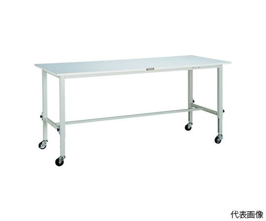 トラスコ中山 SAEM型高さ調整作業台　1800X750　75φ車輪付　W色 SAEM-1800C75 W 1台●719〜1019（リノリュームは1018）mmの間で50mmピッチの高さ調節が可能です。●高さ調節が719〜1019mmまで（...