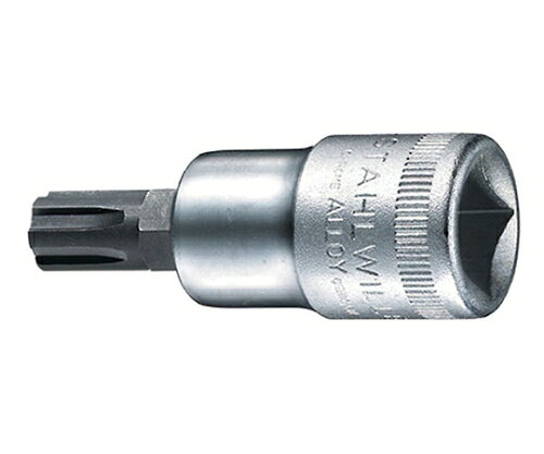 Stahlwille （1／2SQ）スプラインビットソケット（03090016） 54CV-M16 1個●頑丈な圧入式の1/2"SQスプラインビットソケット。●差込角("SQ)：1/2●サイズ：M16●全長(L1;mm)：63●軸長(L2;...