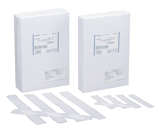 オオサキメディカル ニュータンポンガーゼ　1．5×15　1．5cm×15cm　2560枚入 16008 1箱(2560枚入)●使いやすいサイズにカットした、タンポンガーゼです。●裁断部分の乱糸が取り除いてあり、脱落繊維がありません。●挿入ガ...