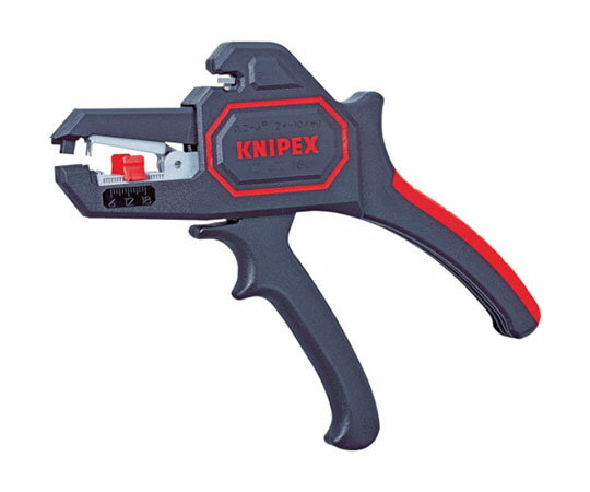 KNIPEX 自動ワイヤーストリッパー 1262-180 1丁●様々な導体断面に自動的に適合し、導体を傷つけません。●手の届きにくい部分に使用できるように、ヘッドが細くなっています。●連続作業の際に、剥ぎ取り長さを同じにする長さ調整ストッパ...